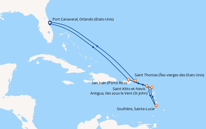 Croisiere Port Canaveral, Orlando (Etats-Unis), En mer,... - 8019540