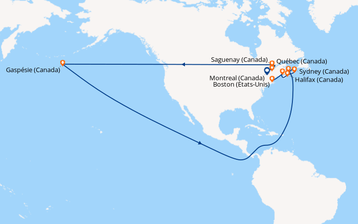 Croisiere Montreal (Canada), Québec (Canada), Saguenay ... - 8020201