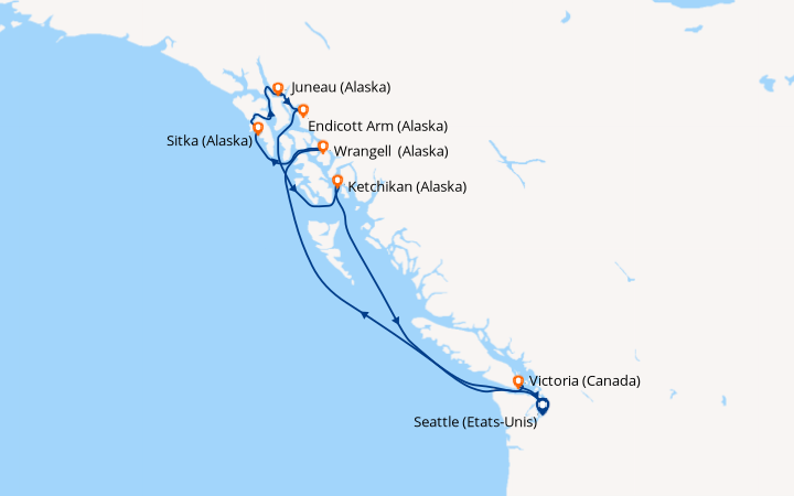 Croisiere Seattle (Etats-Unis), En mer, Wrangell (Alas... - 8015087
