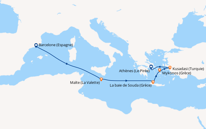 Croisiere Barcelone (Espagne), En mer, Malte (La Valett... - 8019981