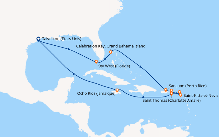 Croisiere Galveston (Etats-Unis), En mer, Key West (Flo... - 8014613