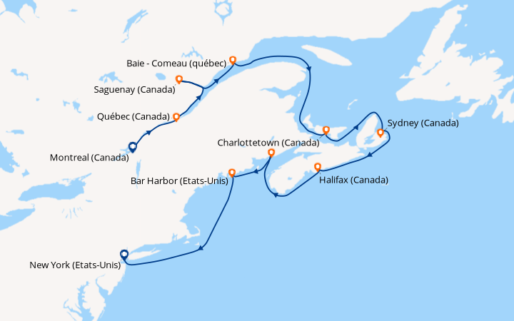 Croisiere Montreal (Canada), Québec (Canada), Saguenay ... - 8020197