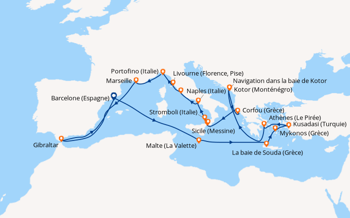 Croisiere Barcelone (Espagne), En mer, Malte (La Valett... - 8019983