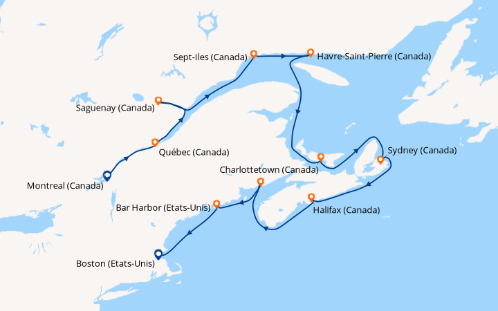 Croisiere Montreal (Canada), Québec (Canada), Saguenay ... - 8020195