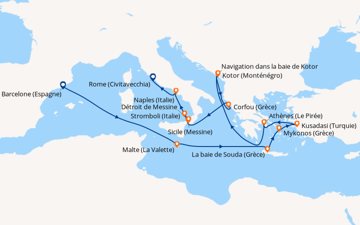 Croisiere Barcelone (Espagne), En mer, Malte (La Valett... - 8019982